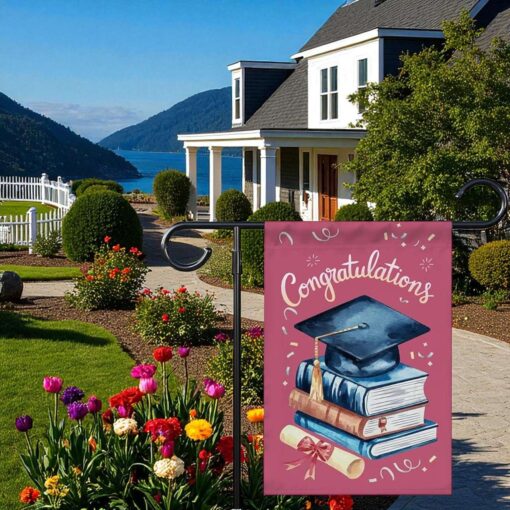 Congratulations Flag, Outdoor Graduation Yard Sign For Students - Flagtify