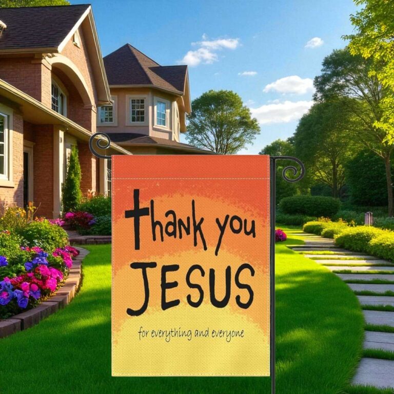 Thank You Jesus Garden Flag, Christian Outdoor Yard Decoration - Flagtify