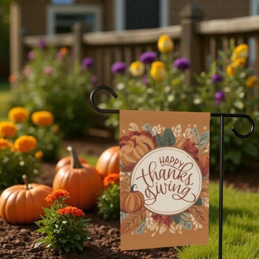 Thanksgiving Garden Flag, Outdoor Fall Porch Decor - Flagtify